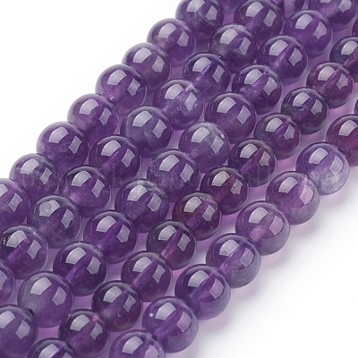 Amethyst Beads Strands Hole/No Hole | Natural Round Gemstone - Pandhall ...