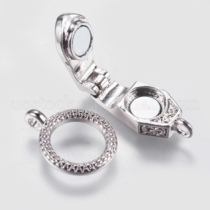 Brass Fold Over Magnetic Clasps, Platinum, 31mm – usstock.panahall.com